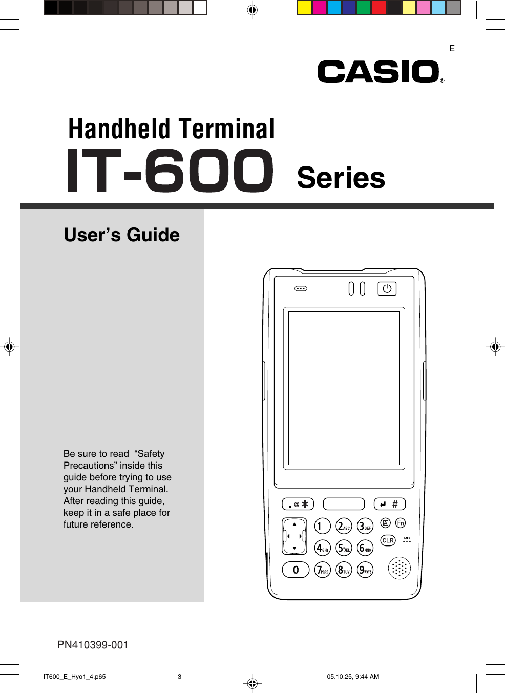 Casio It 600 Users Manual IT600_E_Hyo1_4.p65