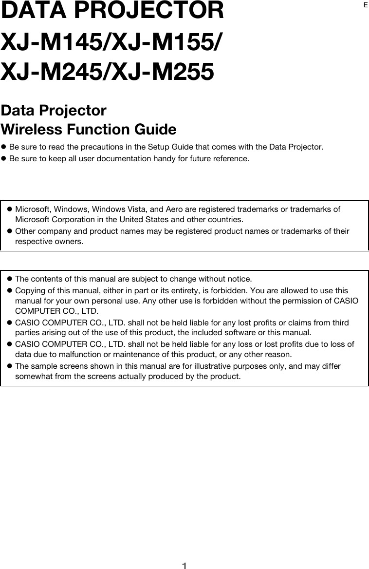 Casio Signature Xj M145 Users Manual M145/XJ M155/XJ M245/XJ M255