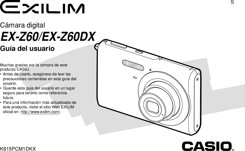 Casio EX Z60/EX Z60DX EXZ60_eu EXZ60 Eu ES
