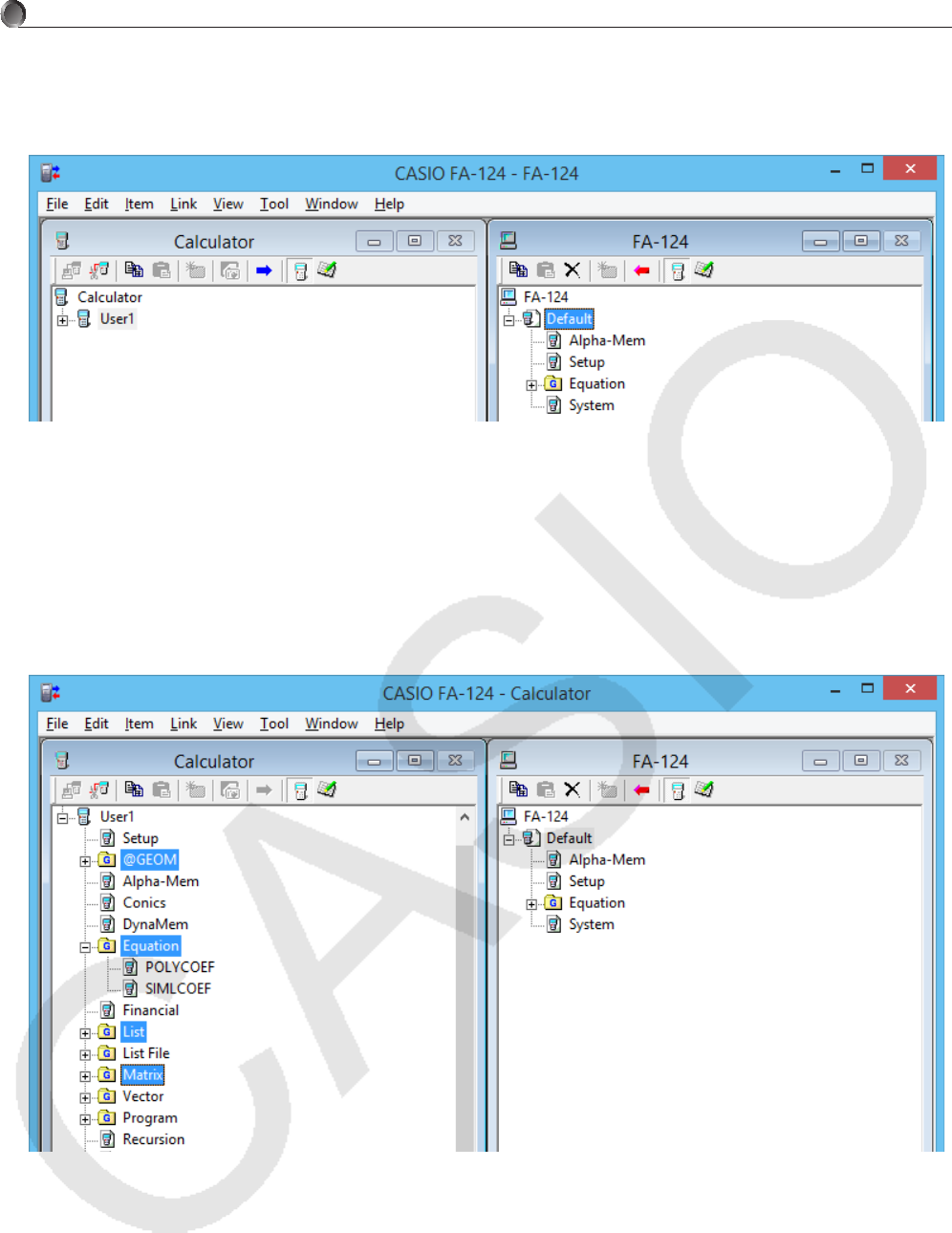 Casio PROGRAM LINK FA 124 Ver. 2.04 CN