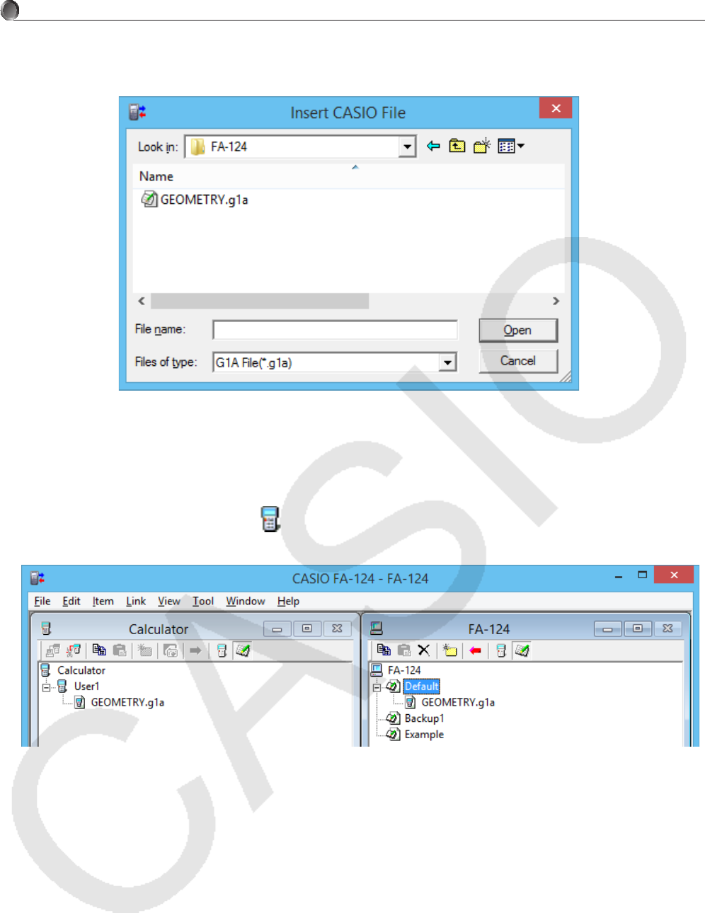 Casio PROGRAM LINK FA 124 Ver. 2.04 CN