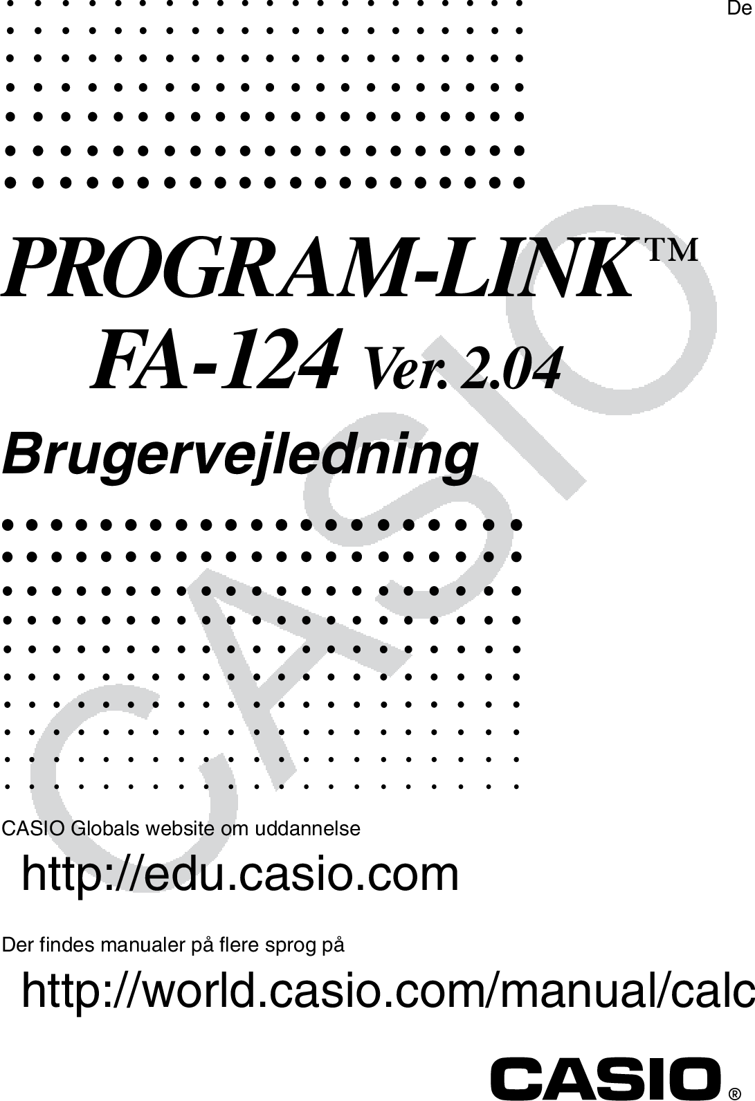 Casio PROGRAM LINK FA 124 Ver. 2.04 DA