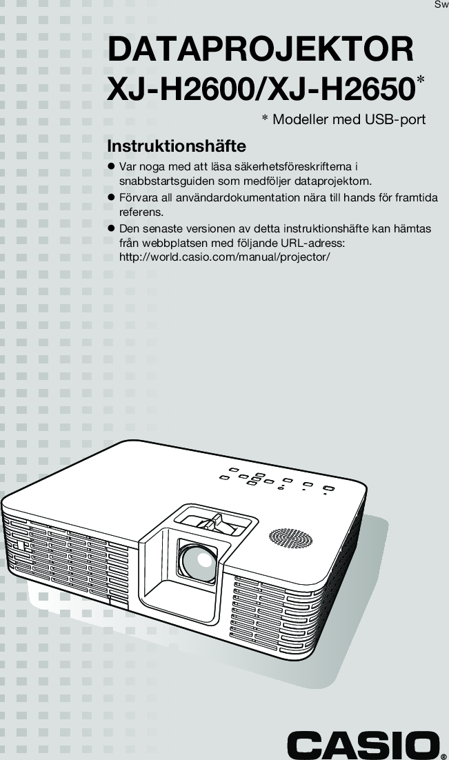 Casio XJ H2600/XJ H2650 H2650_Users Guide_Swedish Users Guide Swedish SV