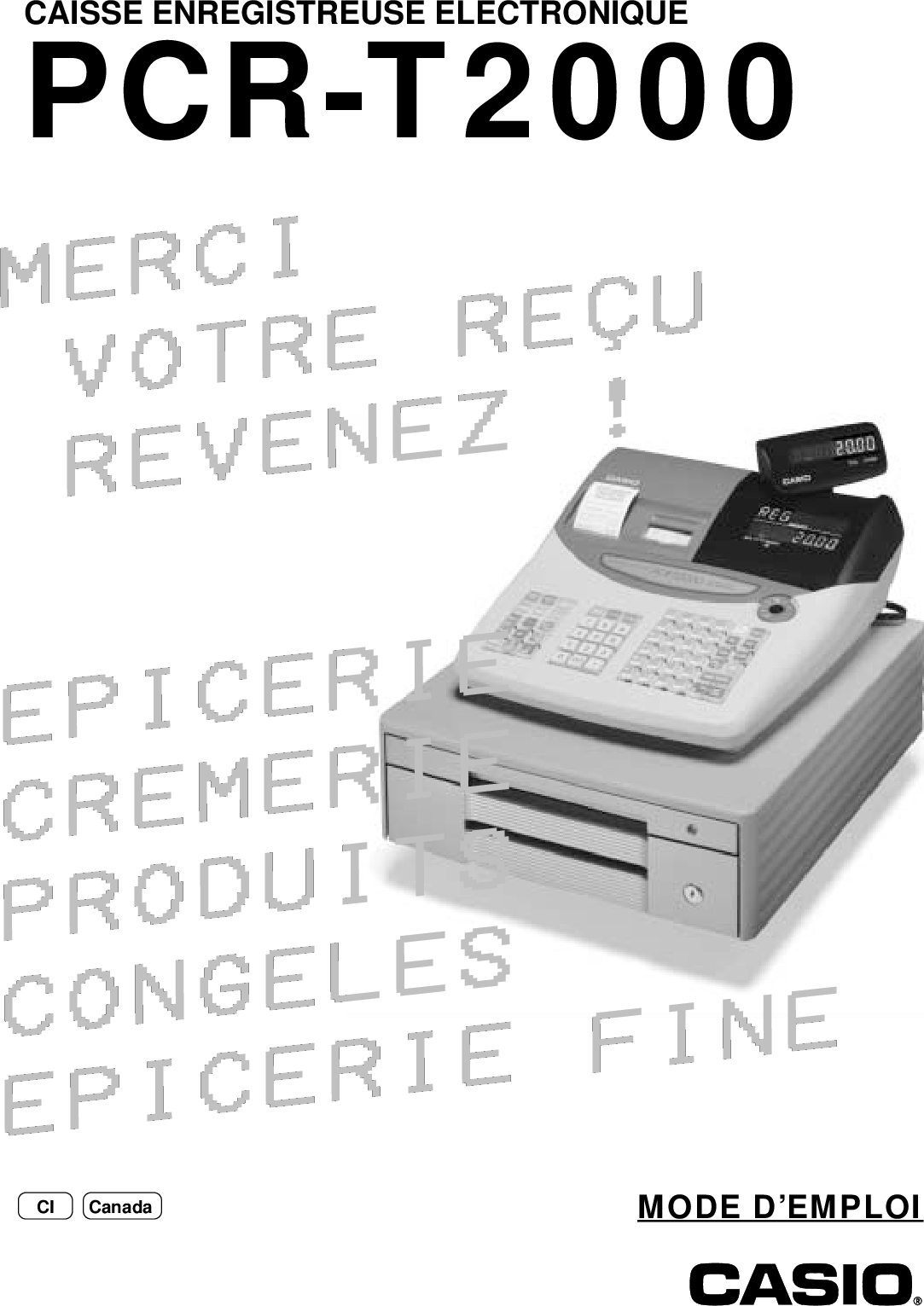 Casio User's Manual PCR T2000_030326D_NA T2000 030326D NA FR