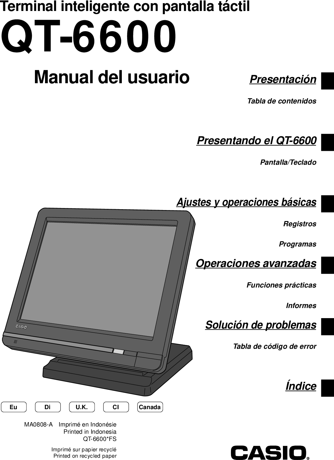 Casio User s Manual QT 6600 ES