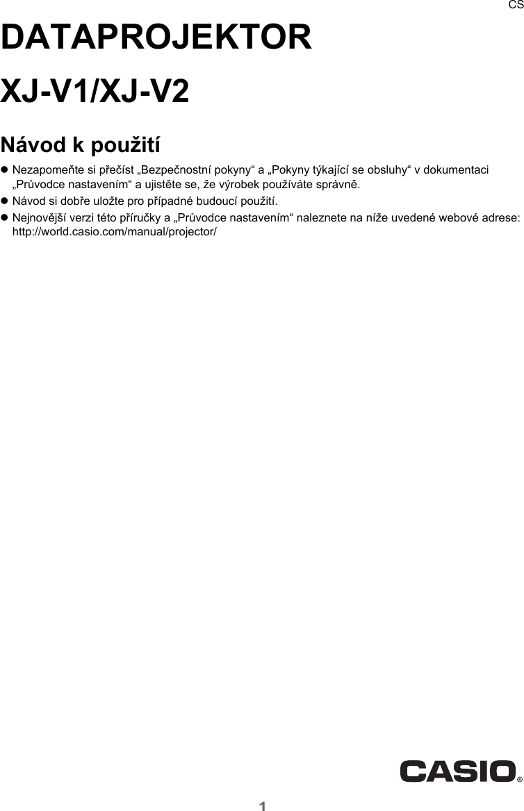 Casio XJ V1_XJ V2 V2_Users Guide Users CS