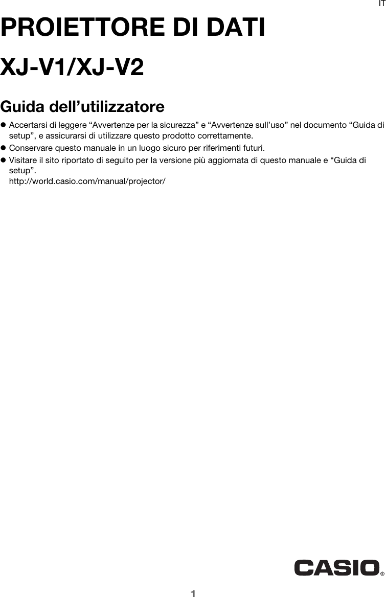 Casio XJ V1_XJ V2 V2_Users Guide Users IT