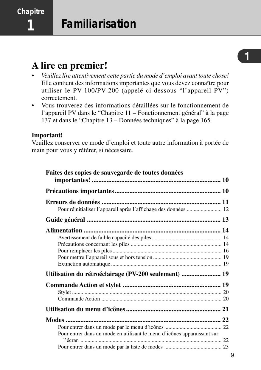 Casio PV 100/200(F)*p009(T)new Chapitre 1 Familiarisation F 01 FR