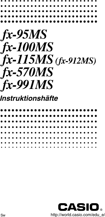 Casio Fx 95ms100ms115ms912ms570ms991mssw 95msetc Sv 