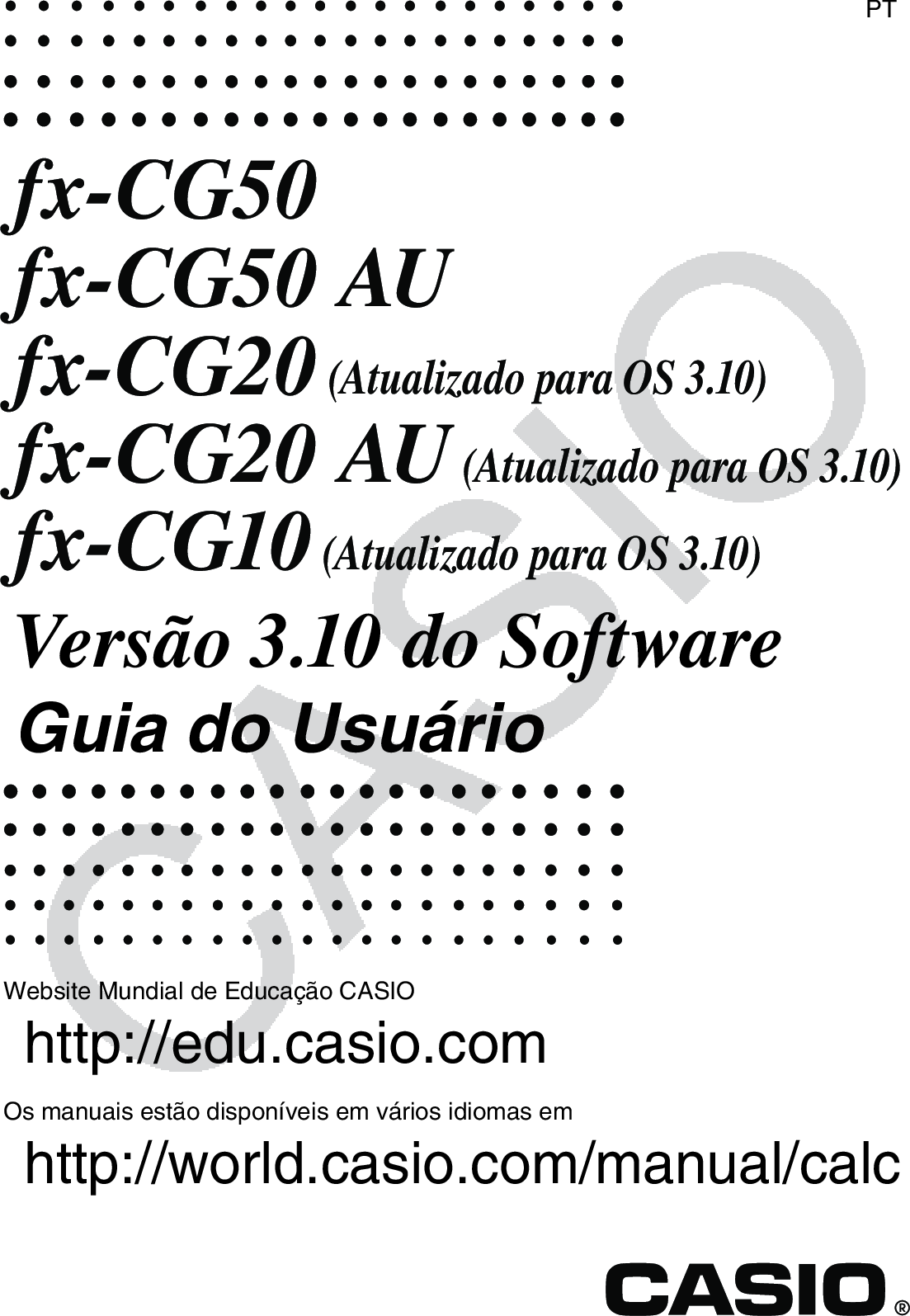 Casio Fx CG50_fx CG50 AU_fx CG20_fx CG20 CG10 CG50_Soft_v310 Soft V310 PT