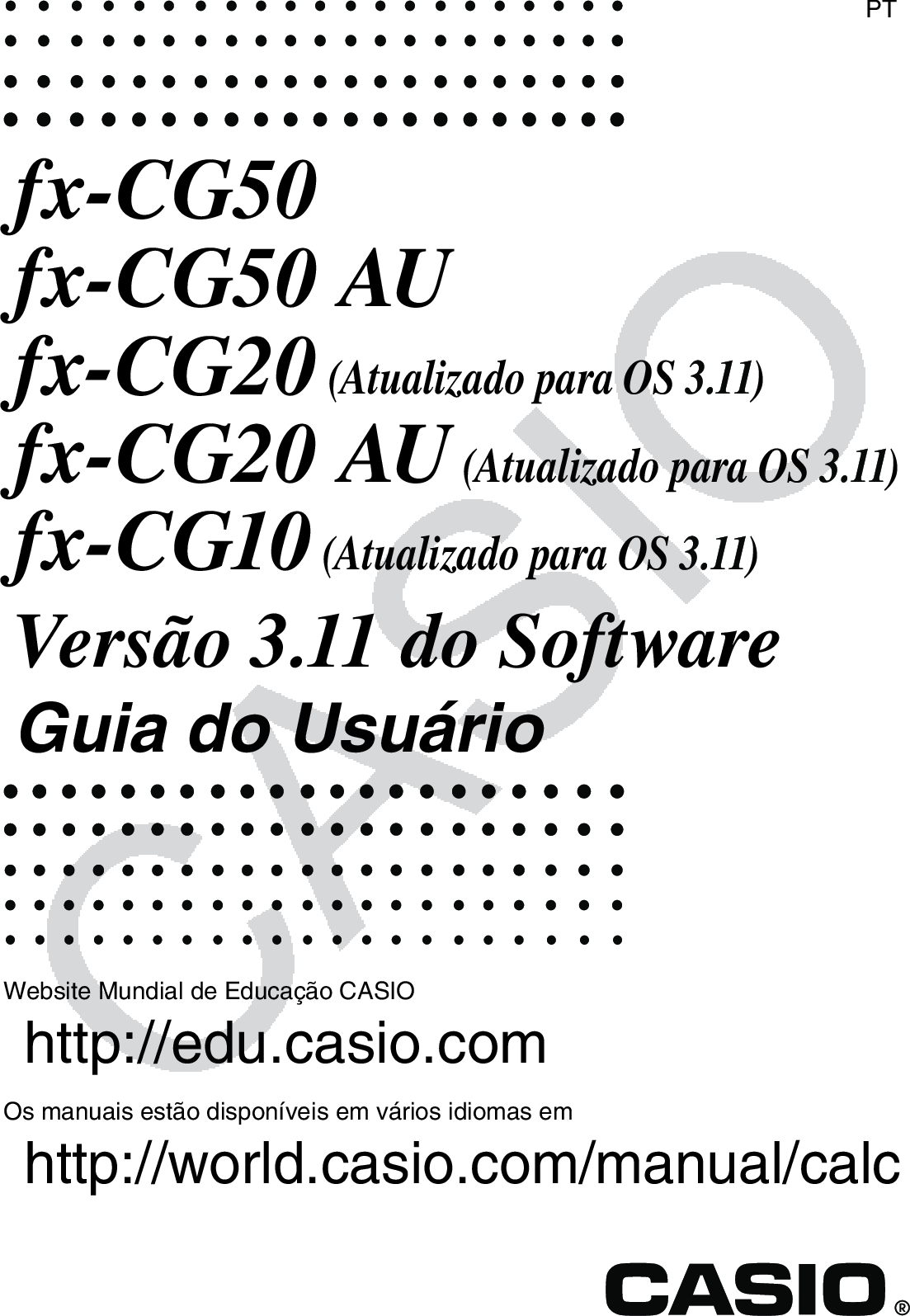 Casio Fx CG50_fx CG50 AU_fx CG20_fx CG20 CG10 CG50_Soft_v311 Soft V311 PT