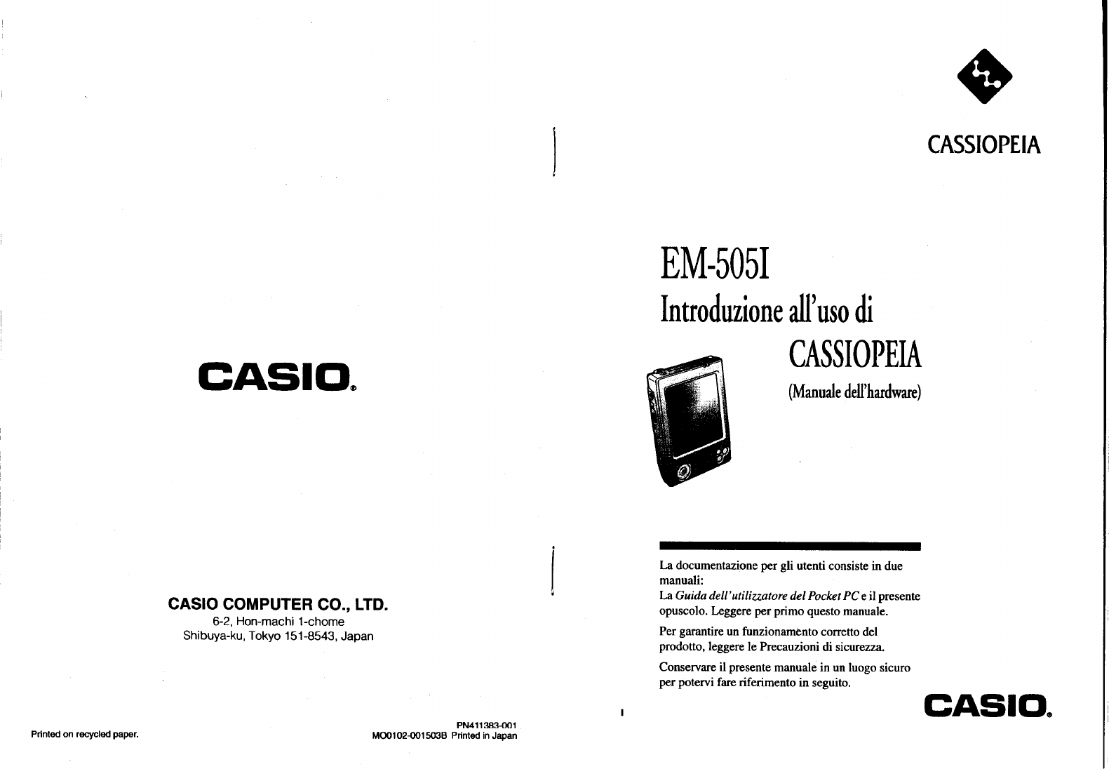 Casio Manuale Dell'hardware Ihw IT