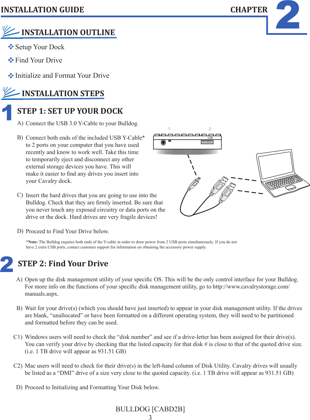 Cavalry Storage Bulldog Cabd2B Users Manual