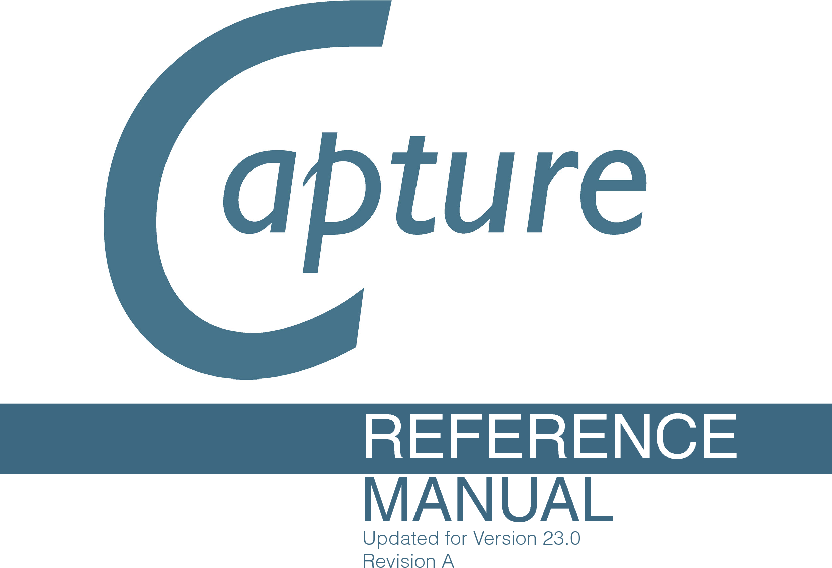 Capture Reference Manual Version 23.0 Rev A User