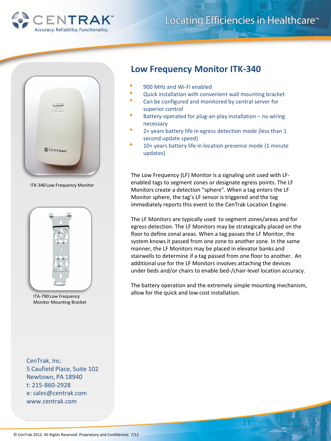 Centrak DM34Y LOW FREQUENCY MONITOR ITD-34Y User Manual PowerPoint ...