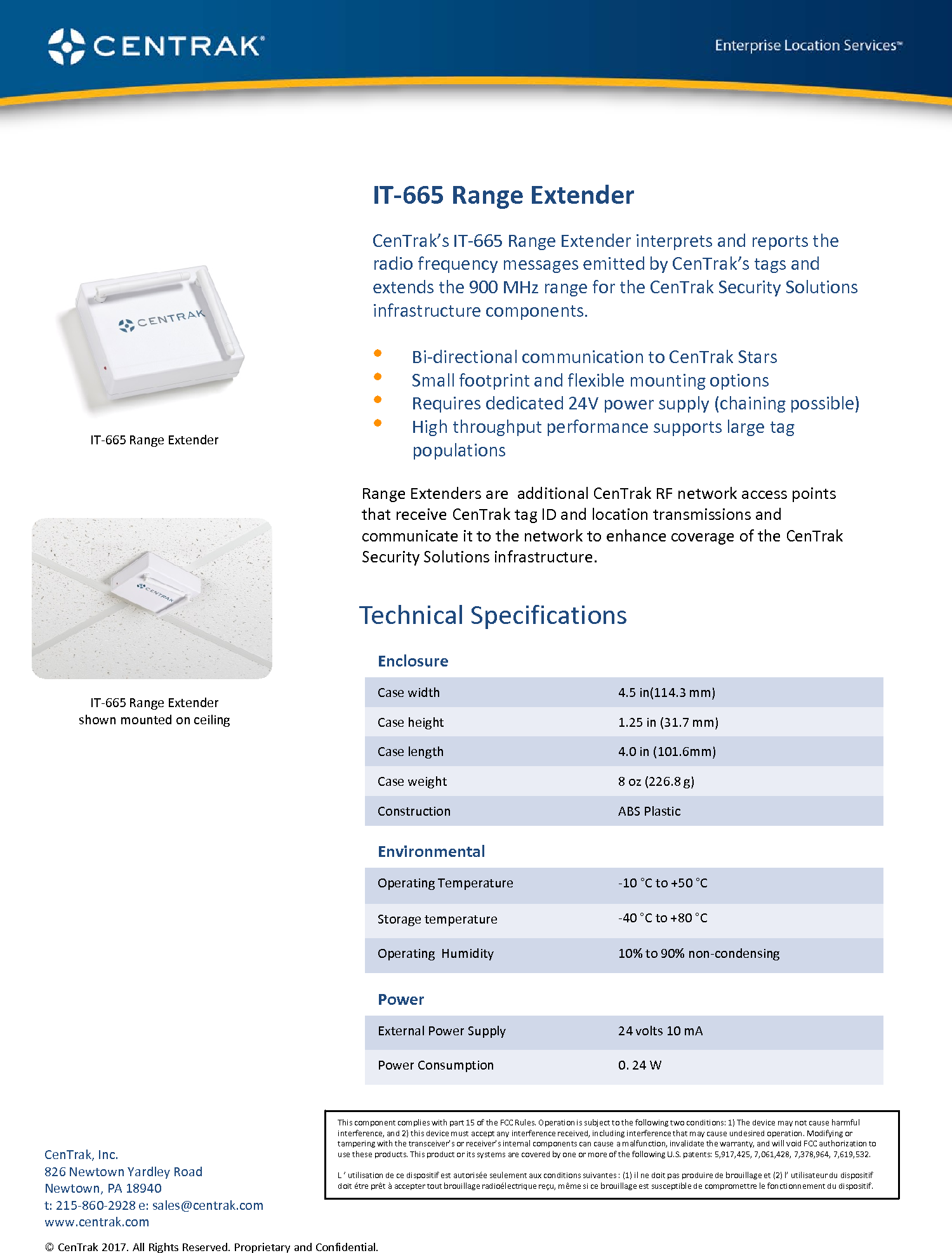 Centrak IT665 Range Extender IT-665/IT-665H User Manual PowerPoint ...
