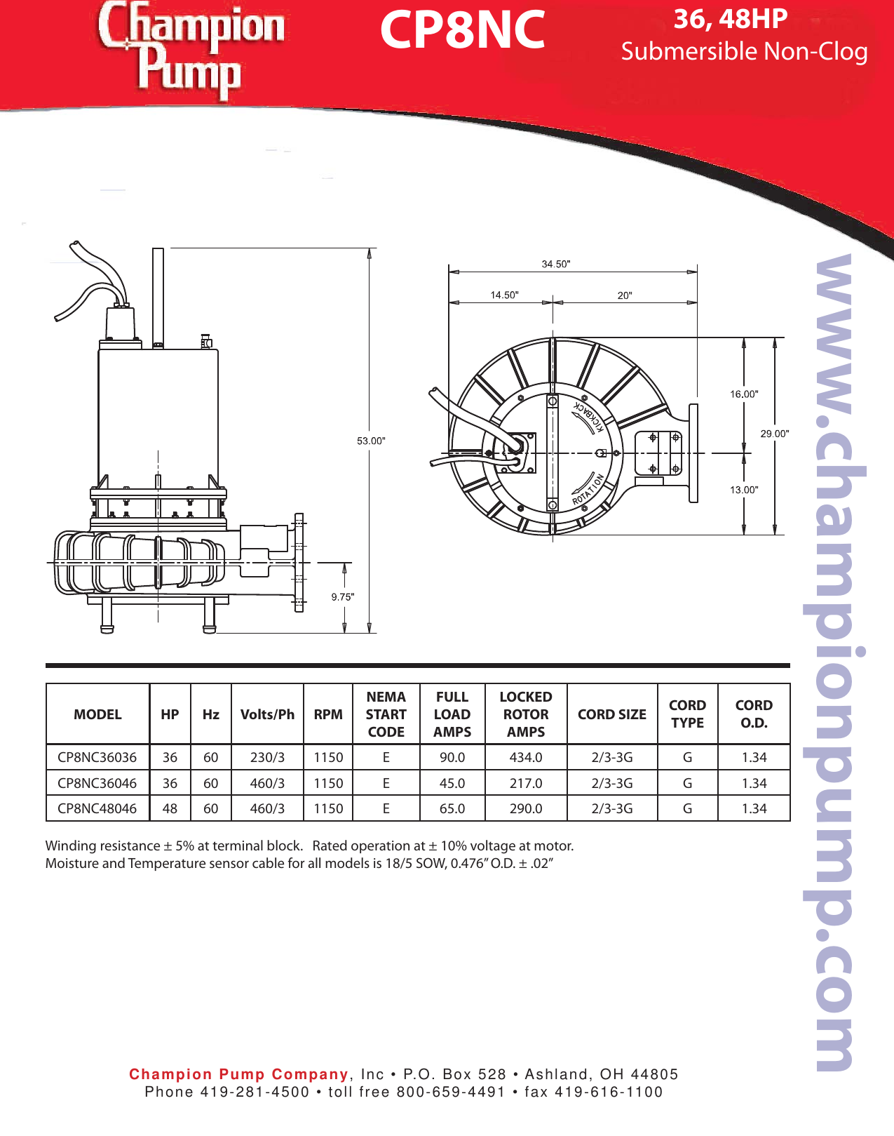 Champion Pumps Cp8Nc Pump Catalog 5 CP Non Clog