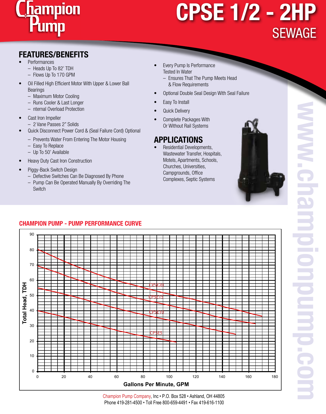 Champion Pumps Cpse Pump Catalog