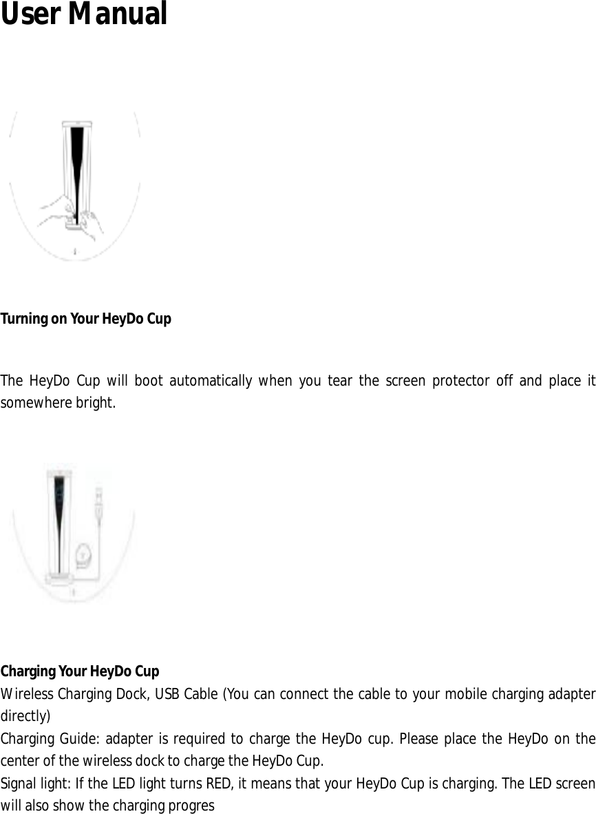 ChengDu iloof Technology S1 HEYDO CUP S1 User Manual x