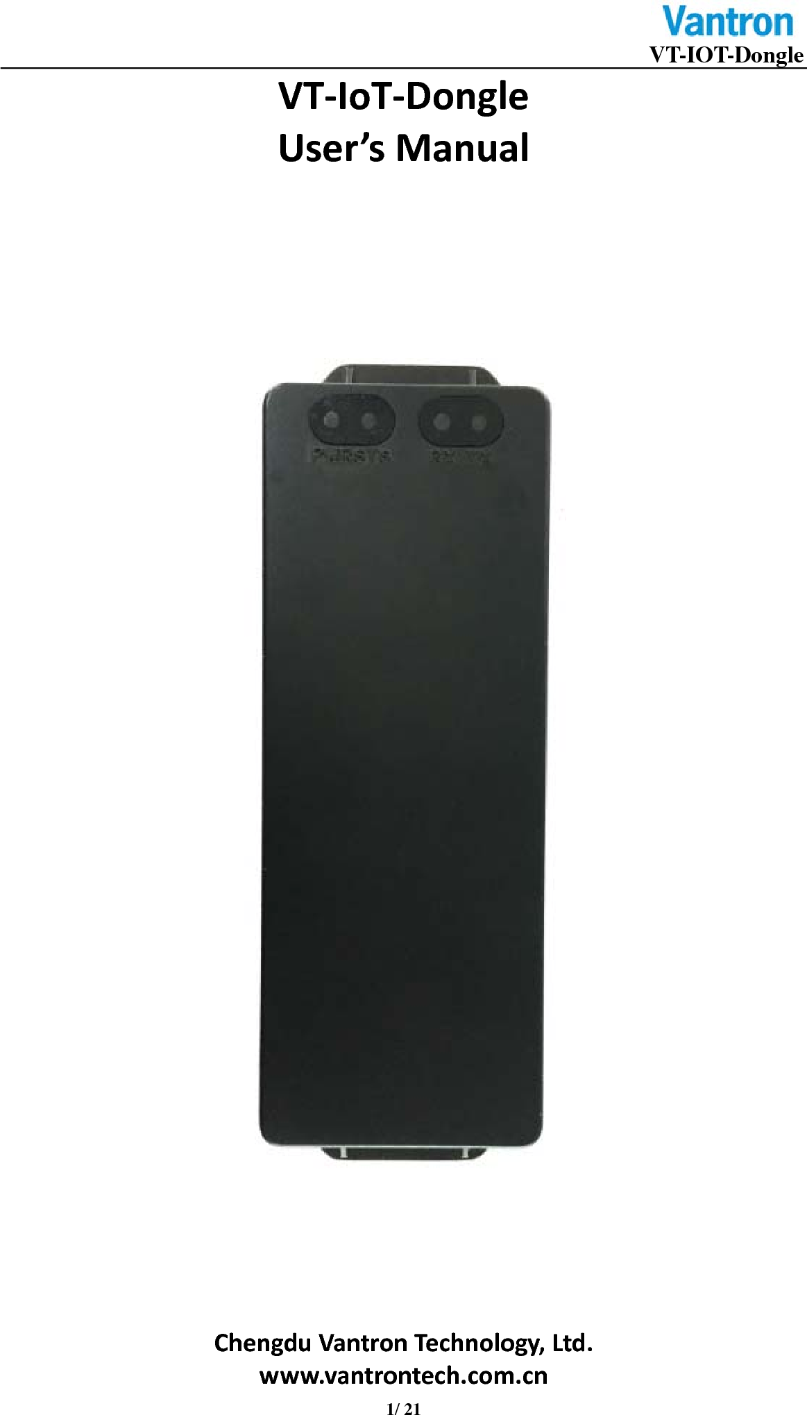 Chengdu Vantron Technology VTDONGLE Gateway User Manual VT IoT Dongle ...