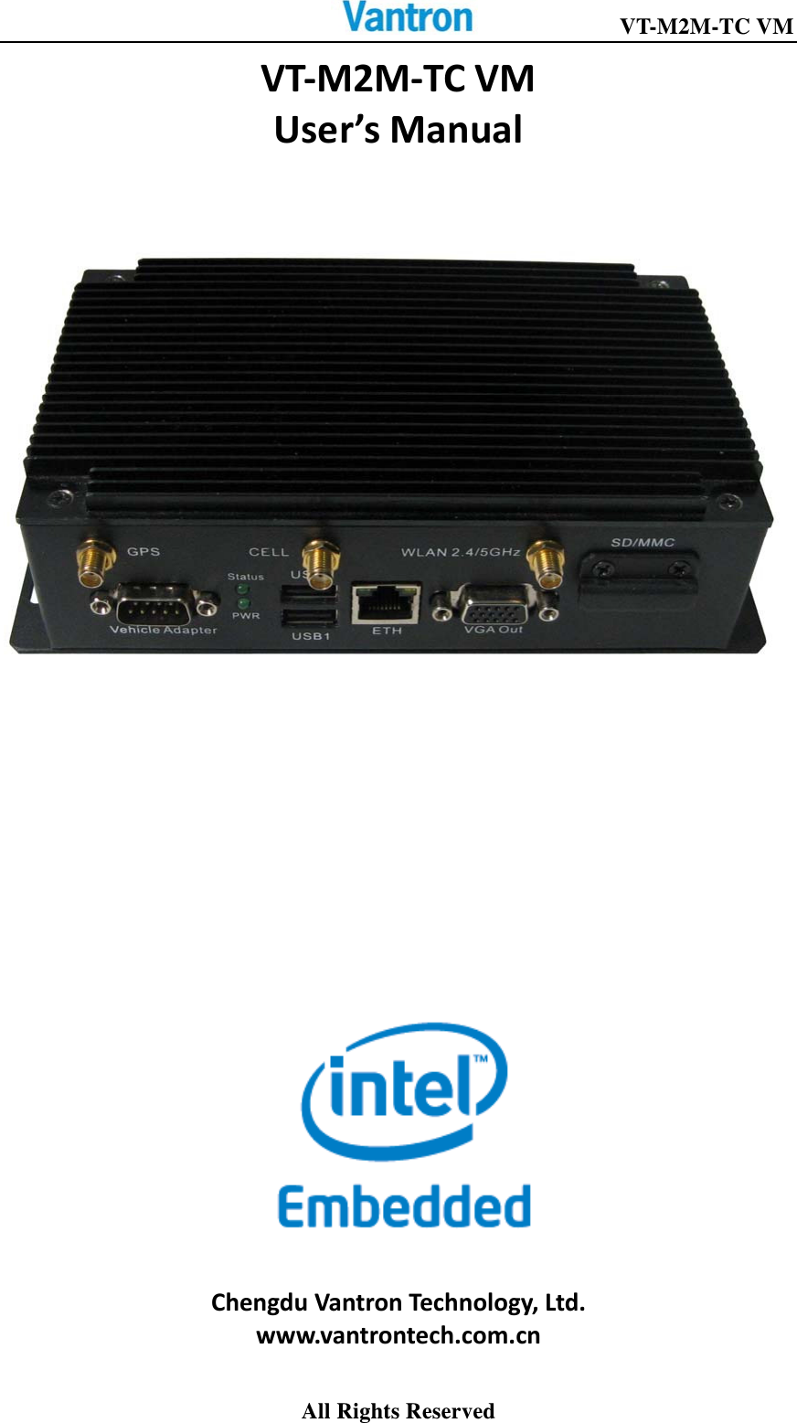 Chengdu Vantron Technology VTM2M-TCVM M2M Gateway User Manual
