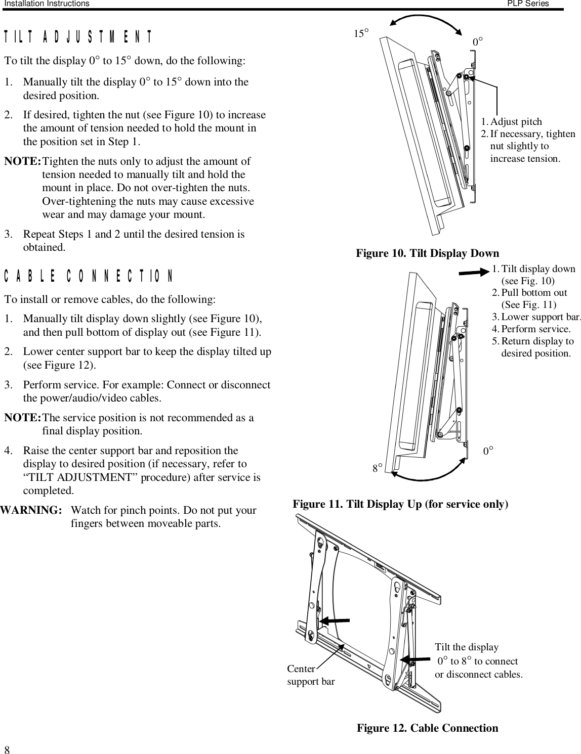 Chief Manufacturing Wall Mount Plp Series Users Manual PLPSERIES ...