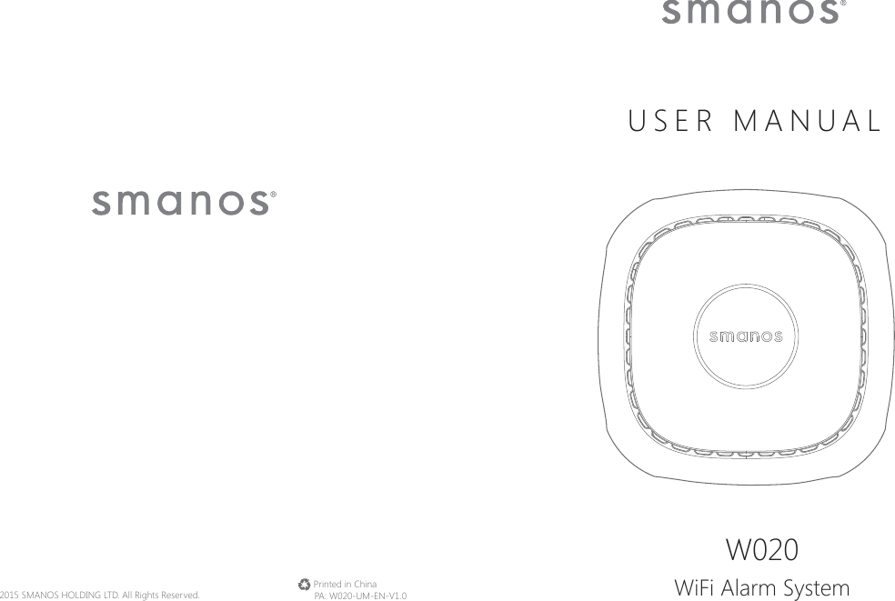 Chuango Security Technology W020 WiFi Alarm System User Manual RJY W020 ...