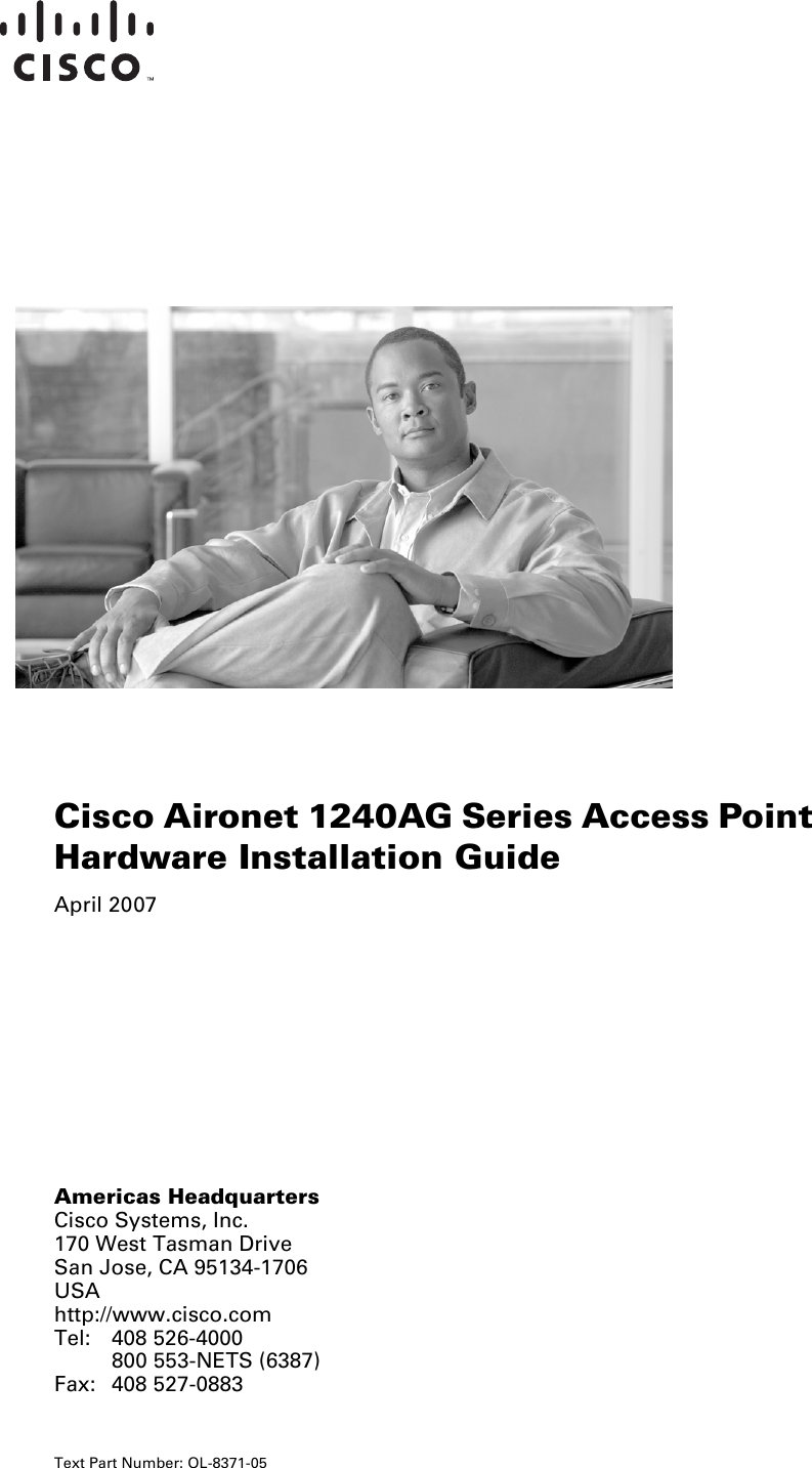 Cisco Systems 1240Ag Users Manual PDF For The Aironet Series Access ...