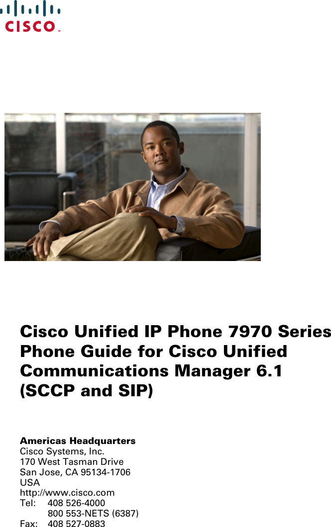 Cisco Systems 7970 Users Manual Unified IP Phone Series Guide And Quick ...