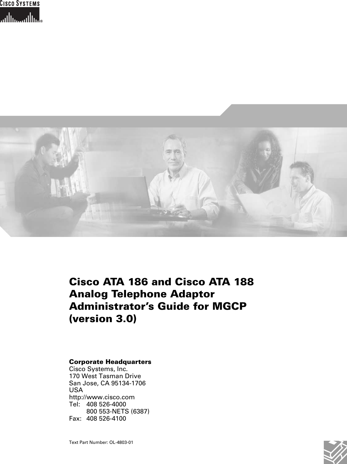 Cisco Systems Ata 186 Users Manual And 188 Analog Telephone Adaptor ...