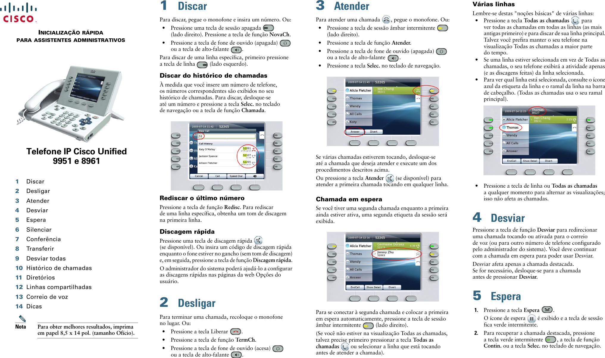 Cisco Systems Communication Manager 8961 Users Manual De Inicialização ...
