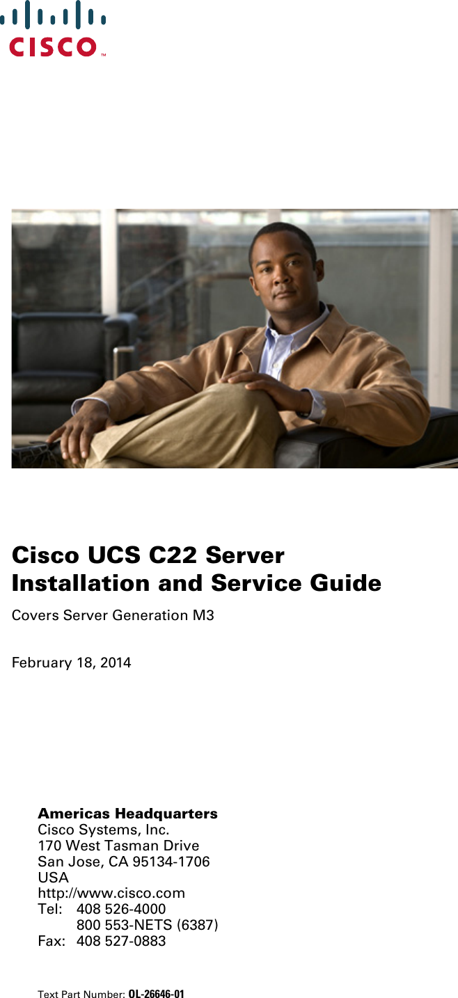 Cisco Systems Ol 26646 01 Users Manual UCS C22 Server Installation And ...