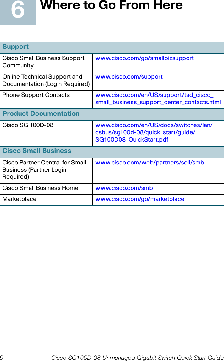 Cisco Systems Sg100D08Pna Getting Started Guide Small Business SG100D ...