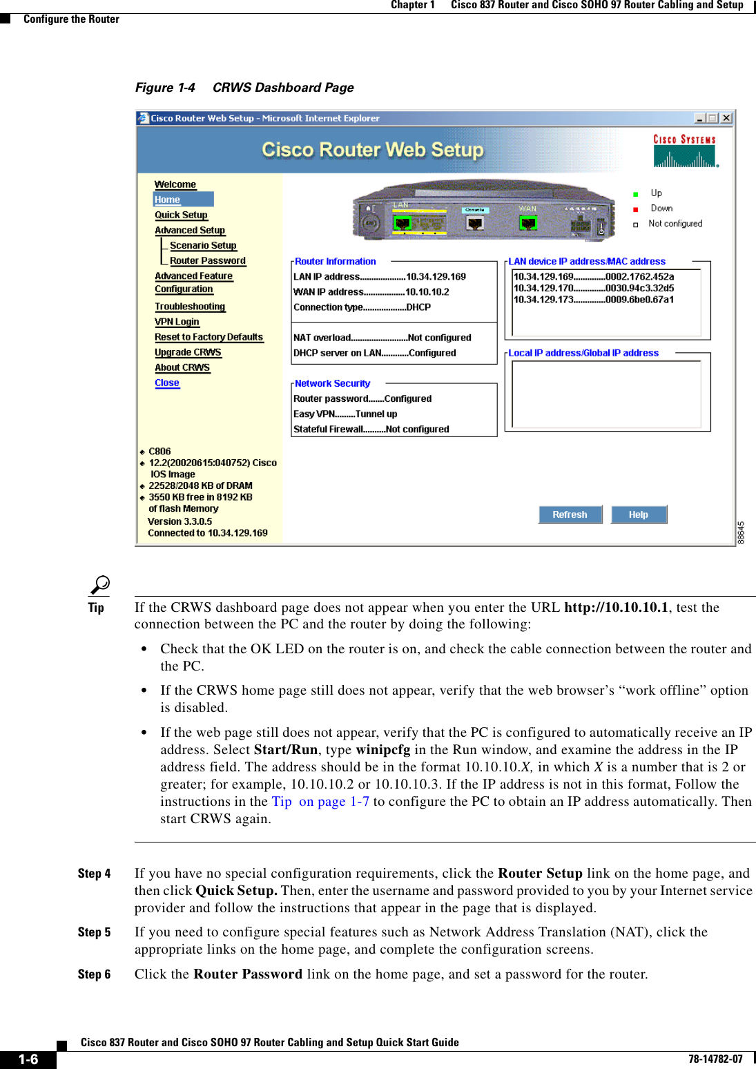 Cisco Systems Soho 97 Setup Guide 837qsg.mif