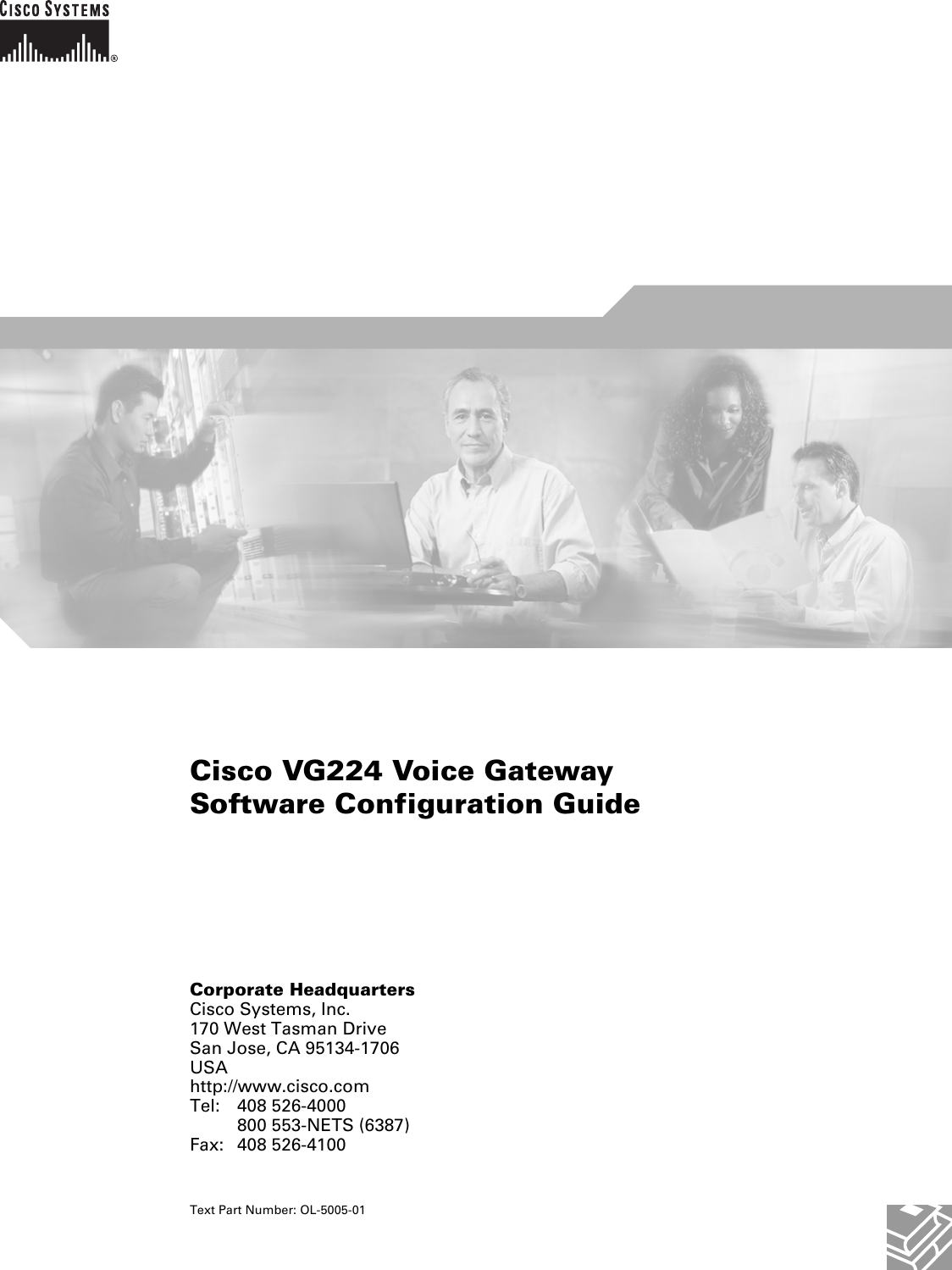 Cisco Systems Vg224 Users Manual Voice Gateway Software Configuration Guide