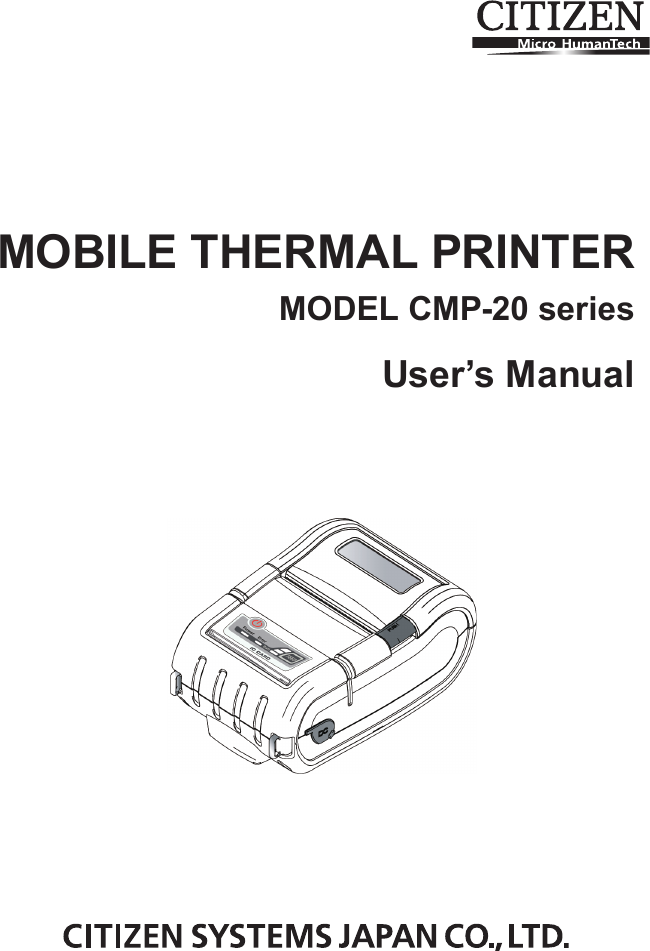 Citizen Cmp 20 Users Manual