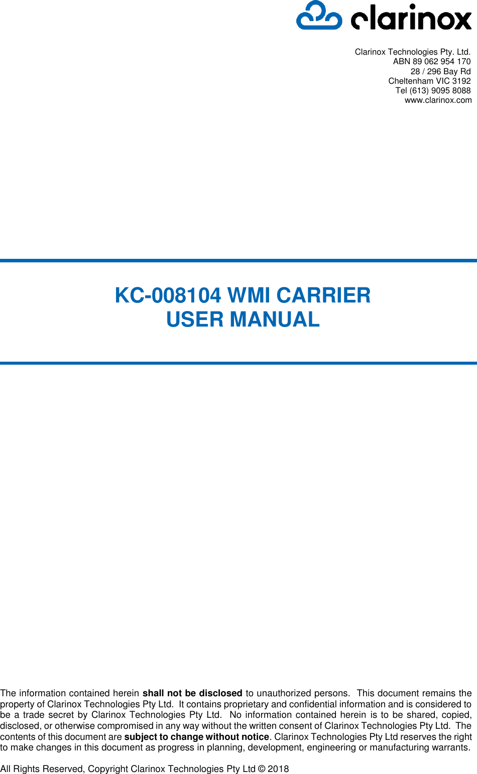Clarinox Technologies 1531 Koala Connect User Manual Host