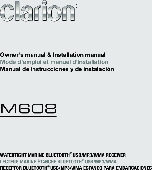 Clarion M608 Manual