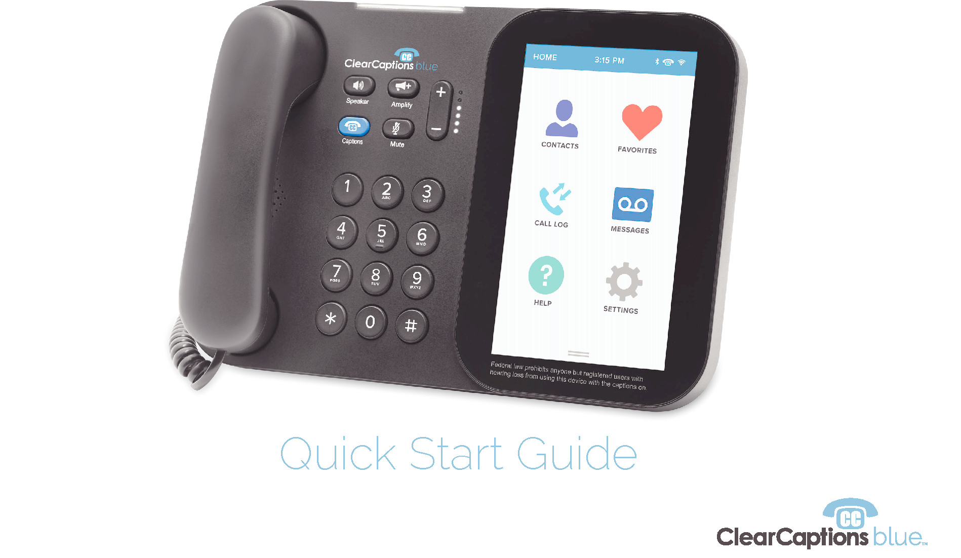 ClearCaptions CC0031 Captioning Telephone User Manual