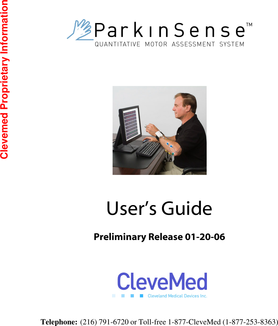 Cleveland Medical Devices 0103 QUANTATIVE MOTOR ASSESSMENT SYSTEM User ...