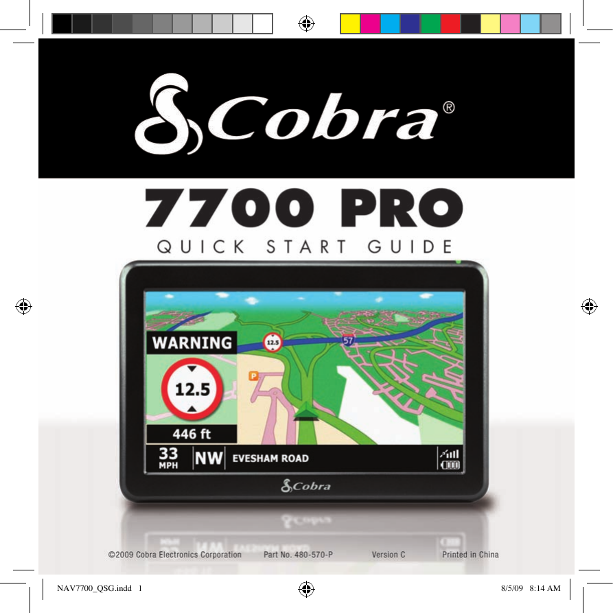 Cobra Electronics 7700 Pro Quick Start Manual NAV7700_QSG