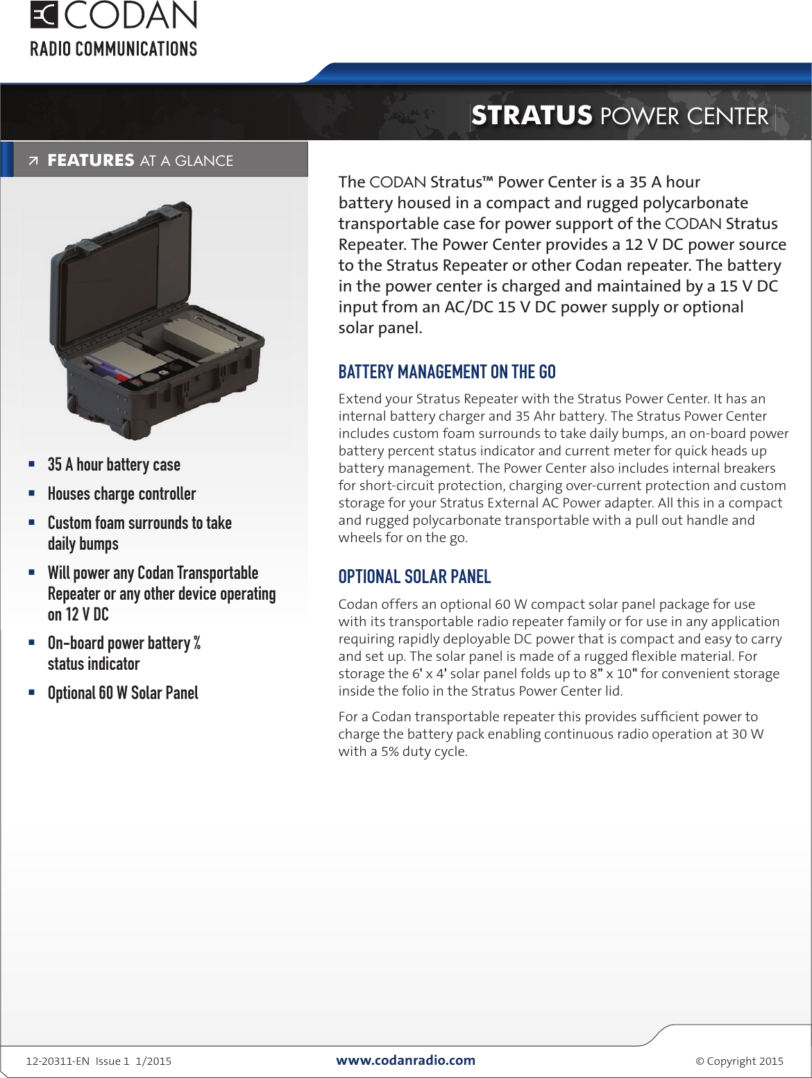 Codan Stratus Power Center