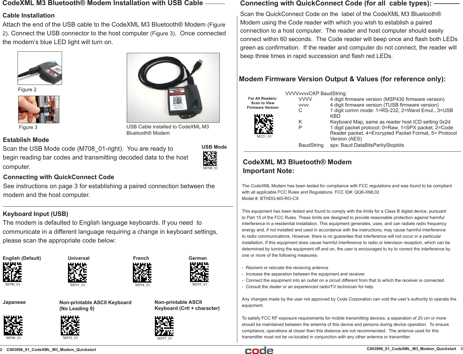 Code XML02 CodeXML M3 Bluetooth Modem User Manual Exhibit 8
