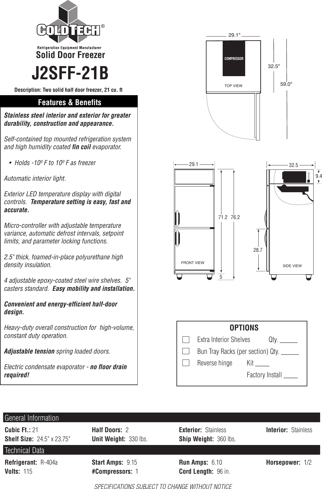 2FF(07) Coldtech J2SFF 21B