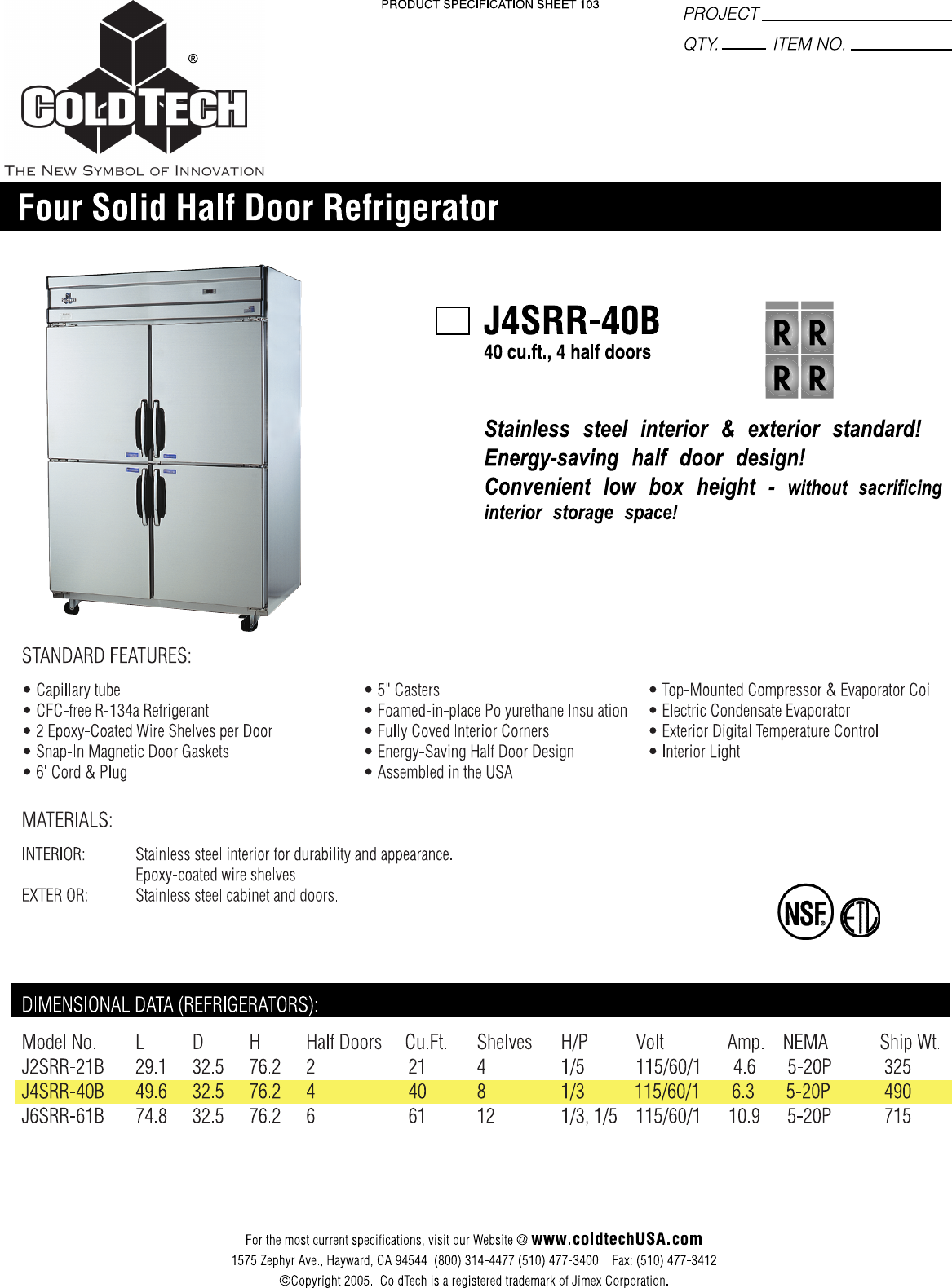 4RR(07) Coldtech J4SRR 40B