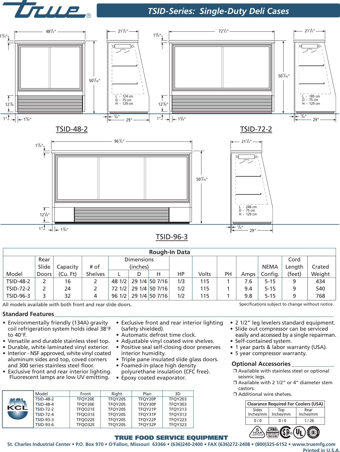 C.S. TSID Standard Ht Deli