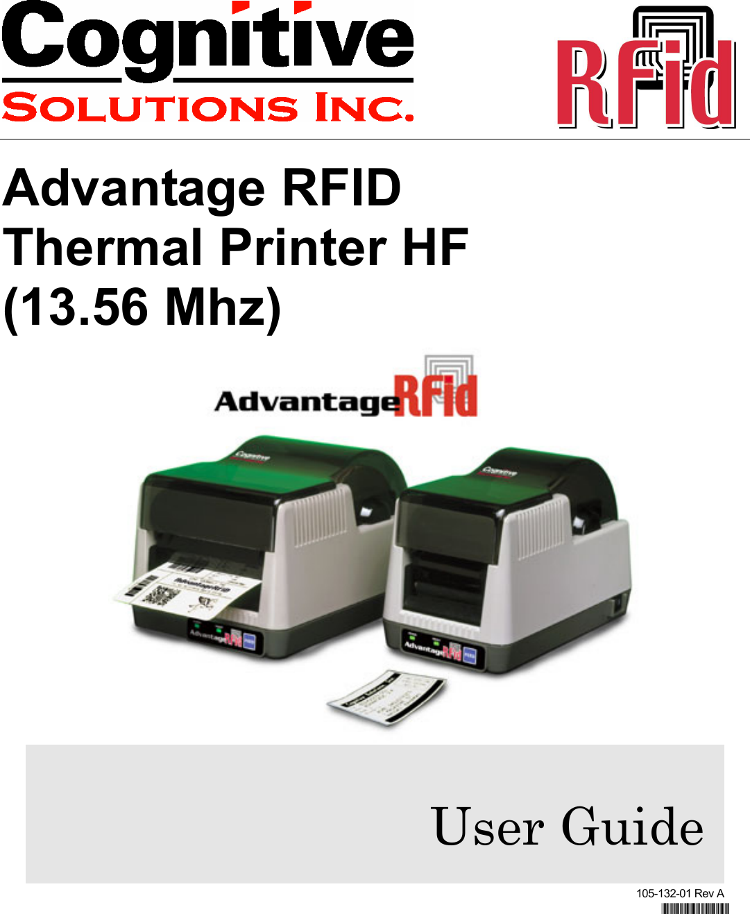 Cognitive Solutions Advantage Rfid Thermal Printer Users Manual User Guide