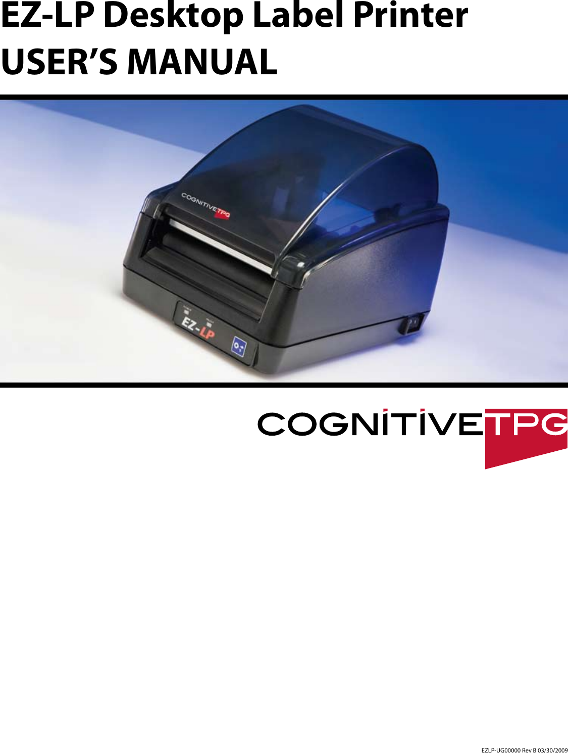 Cognitive Solutions Label Maker Ezlp Ug00000 Users Manual