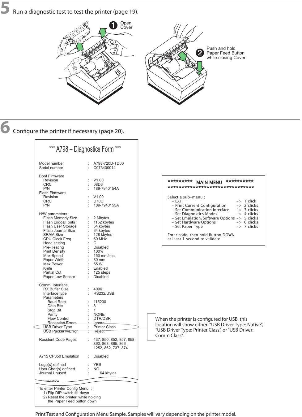 Cognitive Solutions Printer A798 Users Manual