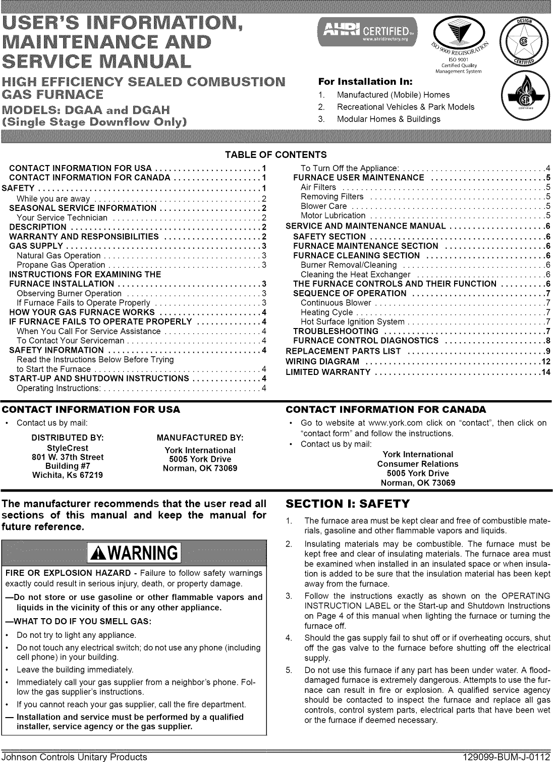 Coleman Dgaa Users Manual ManualsLib Makes It Easy To Find Manuals Online!